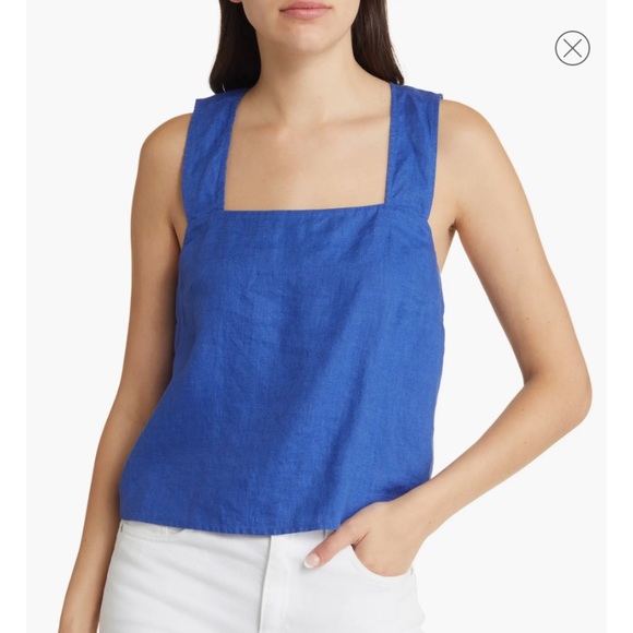 Madewell | Tops | Madewell Cross Back Sleeveless Linen Top | Poshmark